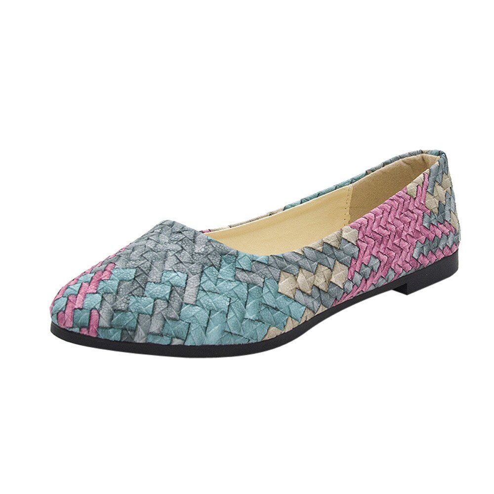 Women Suede Flats Basic Mixed Colors Pointy Toe Ba... – Grandado