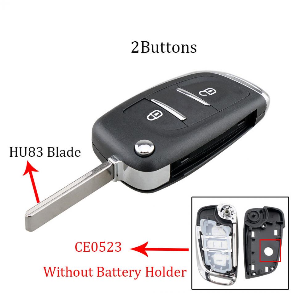 Car Key Case Replacement 2 Buttons CE0523 Modified... – Vicedeal