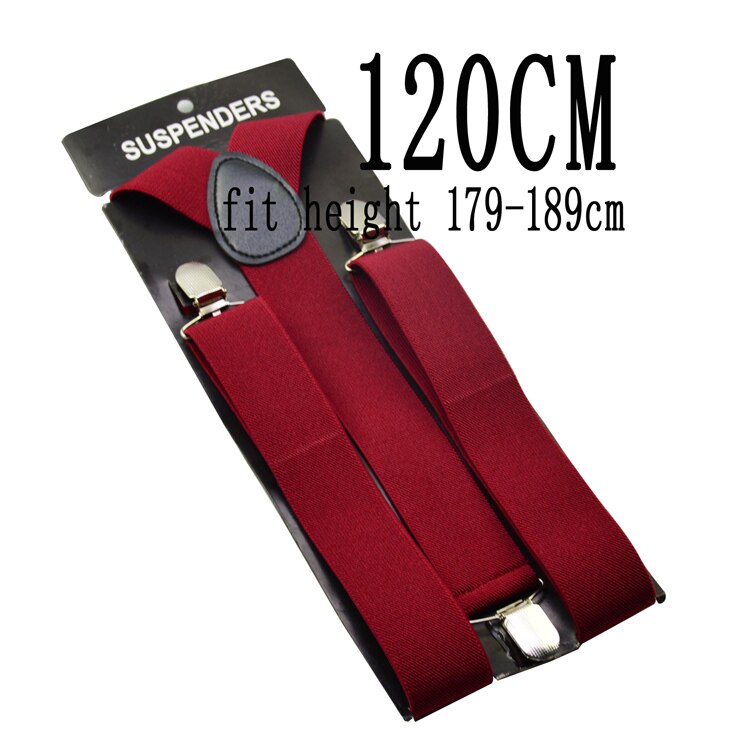 120cm Men's Unisex Clip-on Braces Elastic 3.5cm Wi... – Grandado