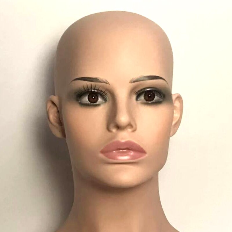 Realistic Female Mannequin Head Display Hat Wig Gl... – Grandado