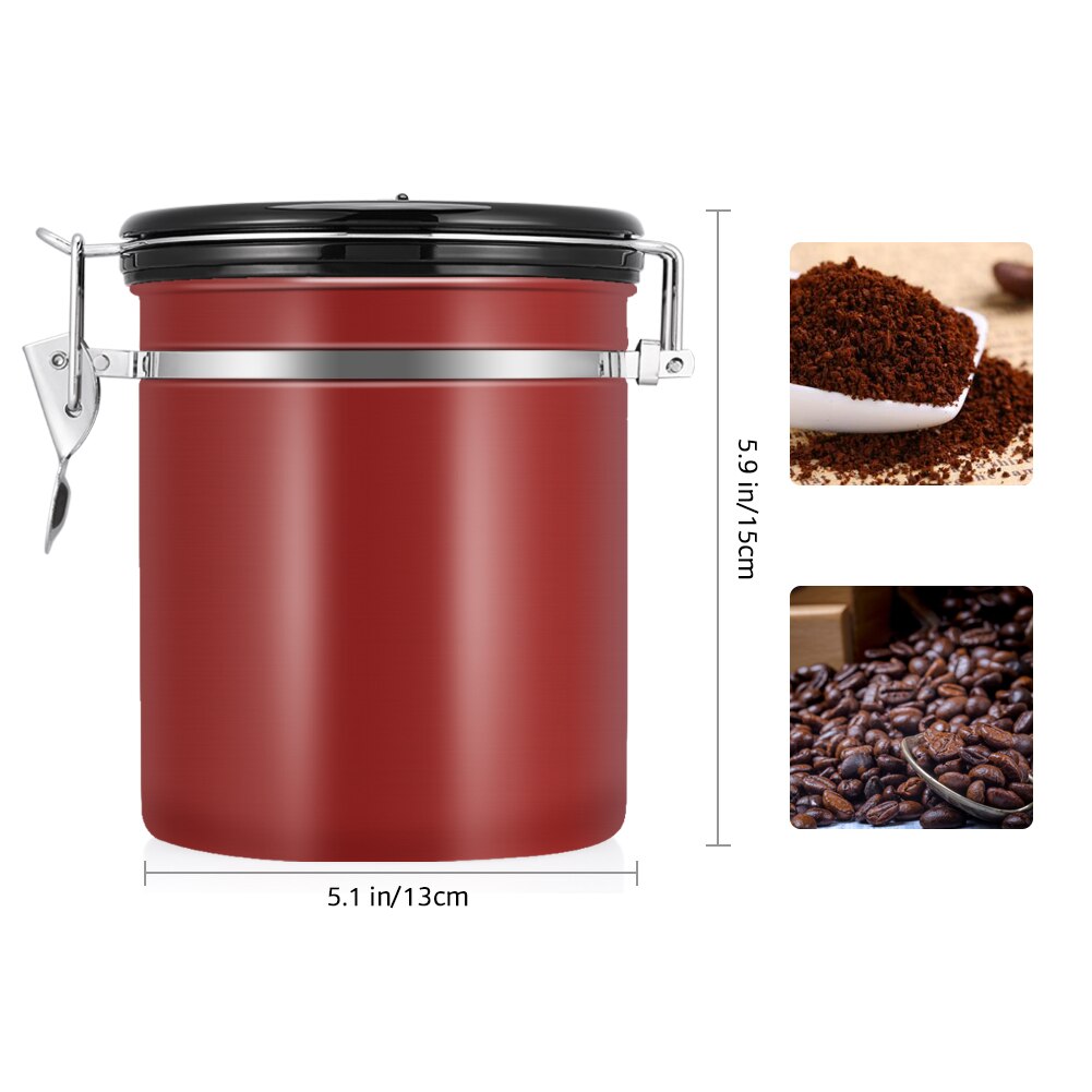 Coffee Container Jar With Time Compass Lid Airtigh... – Grandado