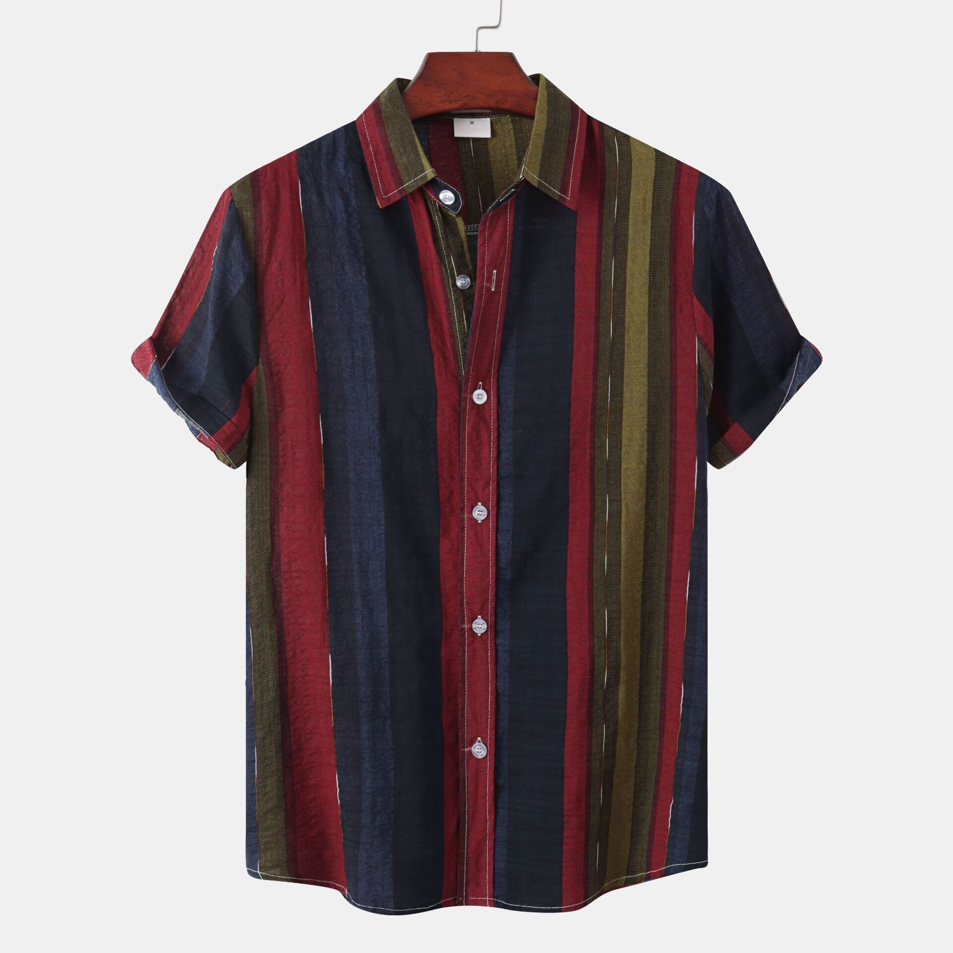 Summer Men's Vintage Striped Shirts For Men Sh... – Grandado