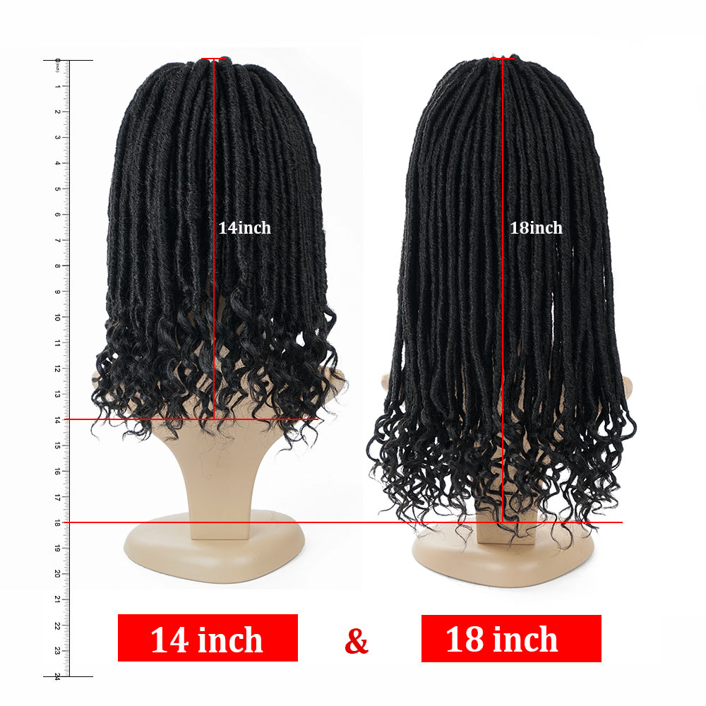 14 18 Inch Ombre Curly Goddess Faux Locs Crochet H... – Vicedeal