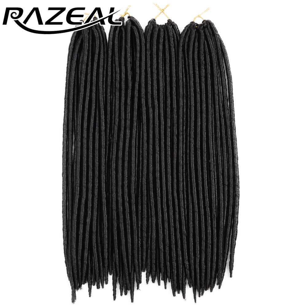 Razeal 14" Crochet Braids Hair 5Pcs Faux lock 24 S... – Grandado