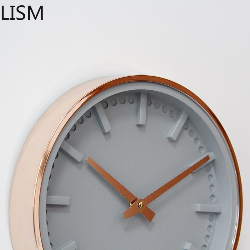 Digital Clock Wall Nordic Nordic Rose Gold Gray Th... – Grandado