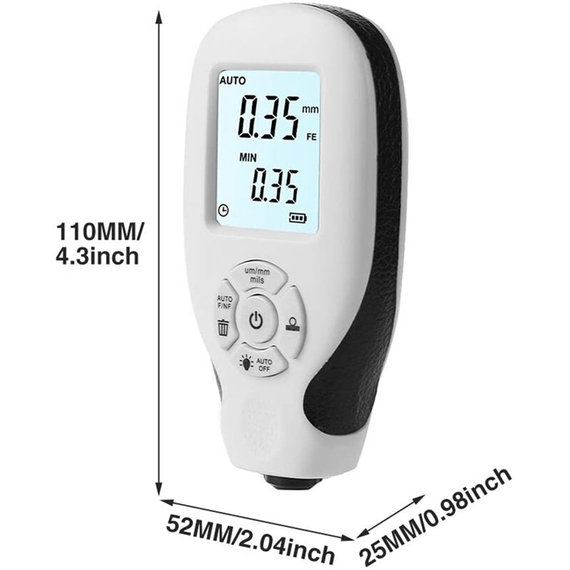 Coation Thickness Gauge 0-2000UM Paint Film Thickn... – Vicedeal