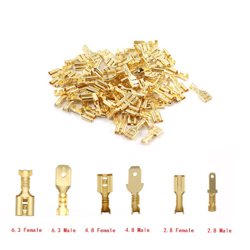 100 Pçs/Lote 2.8/4.8/6.3Mm Conector Terminal De Fr... – Vicedeal