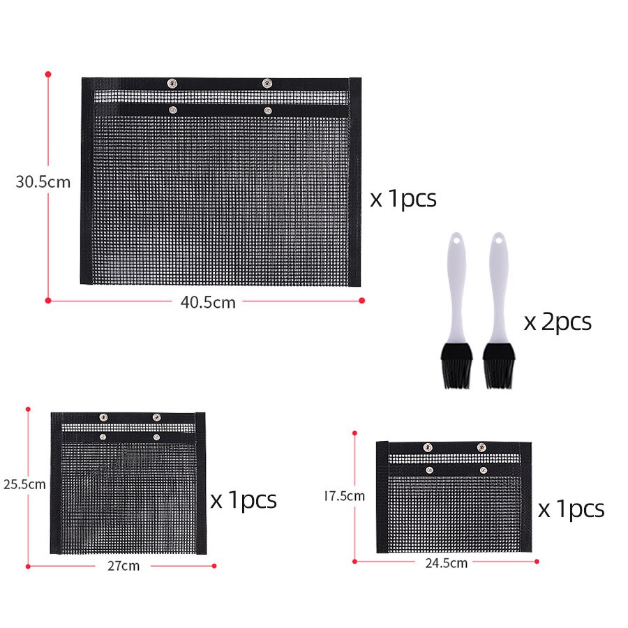 Non-stick Bbq Grill Mesh Zak, bbq Gebakken Tas Gri... – Vicedeal