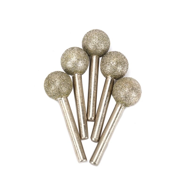 5Pcs 20Mm Head Dia 6Mm Shank 60# Spherical Diamond... – Vicedeal