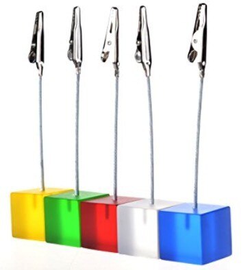 5 Pcs Cube Base Memo Clips Holder with Alligator C... – Vicedeal