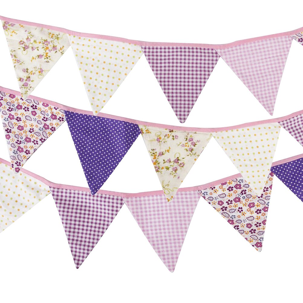 12pcs Purple Series Triangle Flags Party Bunting B... – Grandado