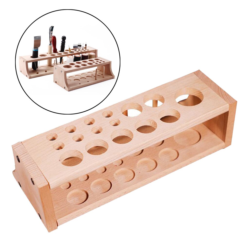 DIY Leather Craft Wood Tool Rack Wooden Stamp Punc... – Grandado