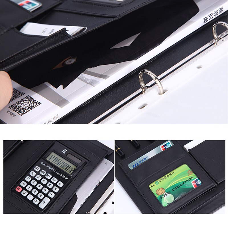 8 Packets File Folder A4 PU Ring Binder Display Bo... – Grandado