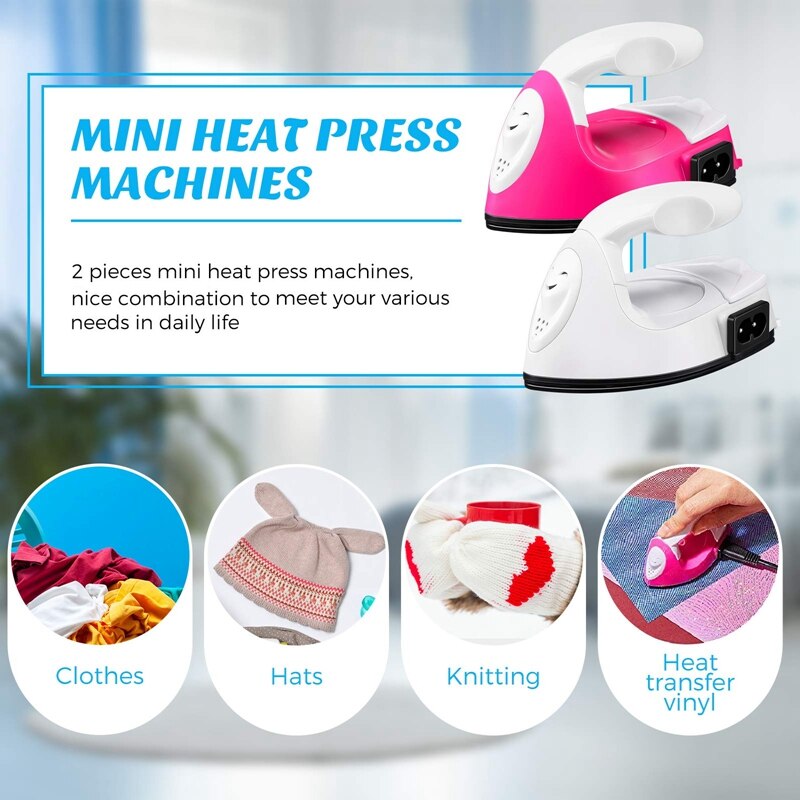 2Pcs US Plug Mini Heat Press Machine Handheld Mini... – Grandado