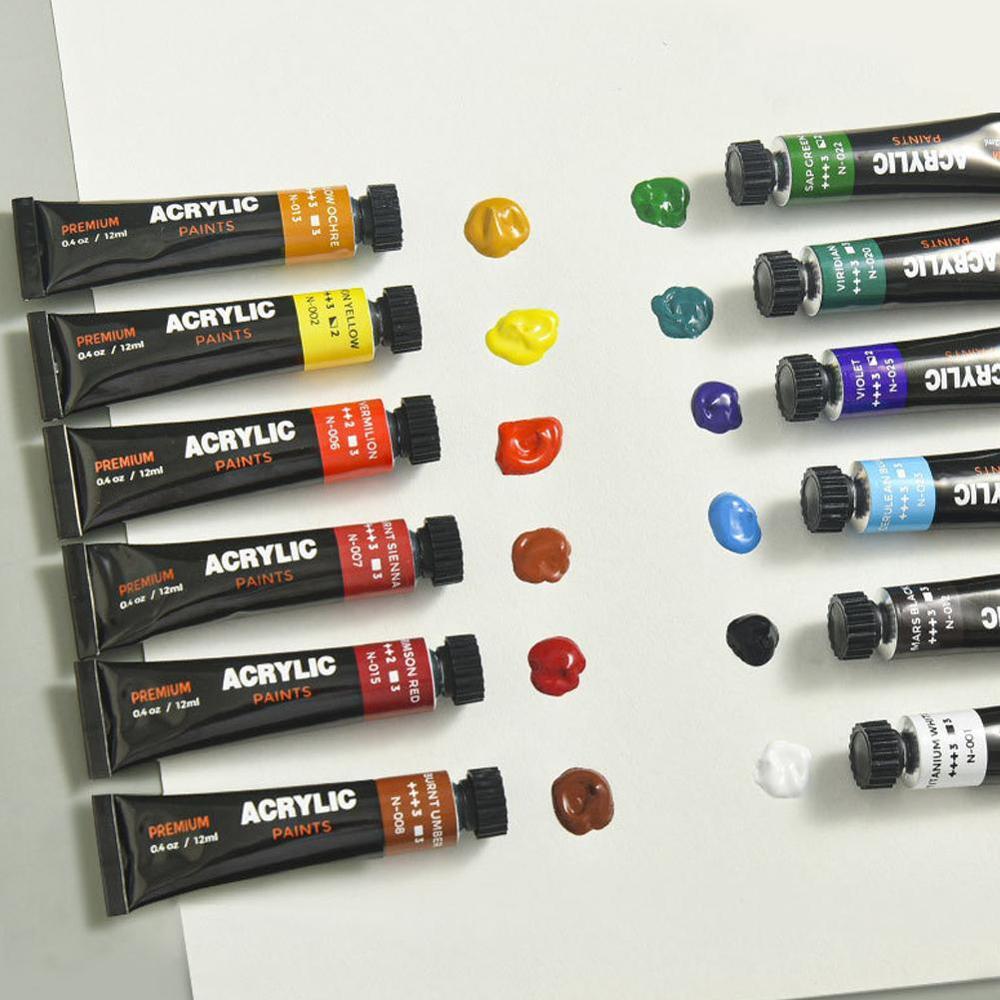 12/24 Kleuren Professionele Acrylverf 15Ml Buizen ... – Vicedeal