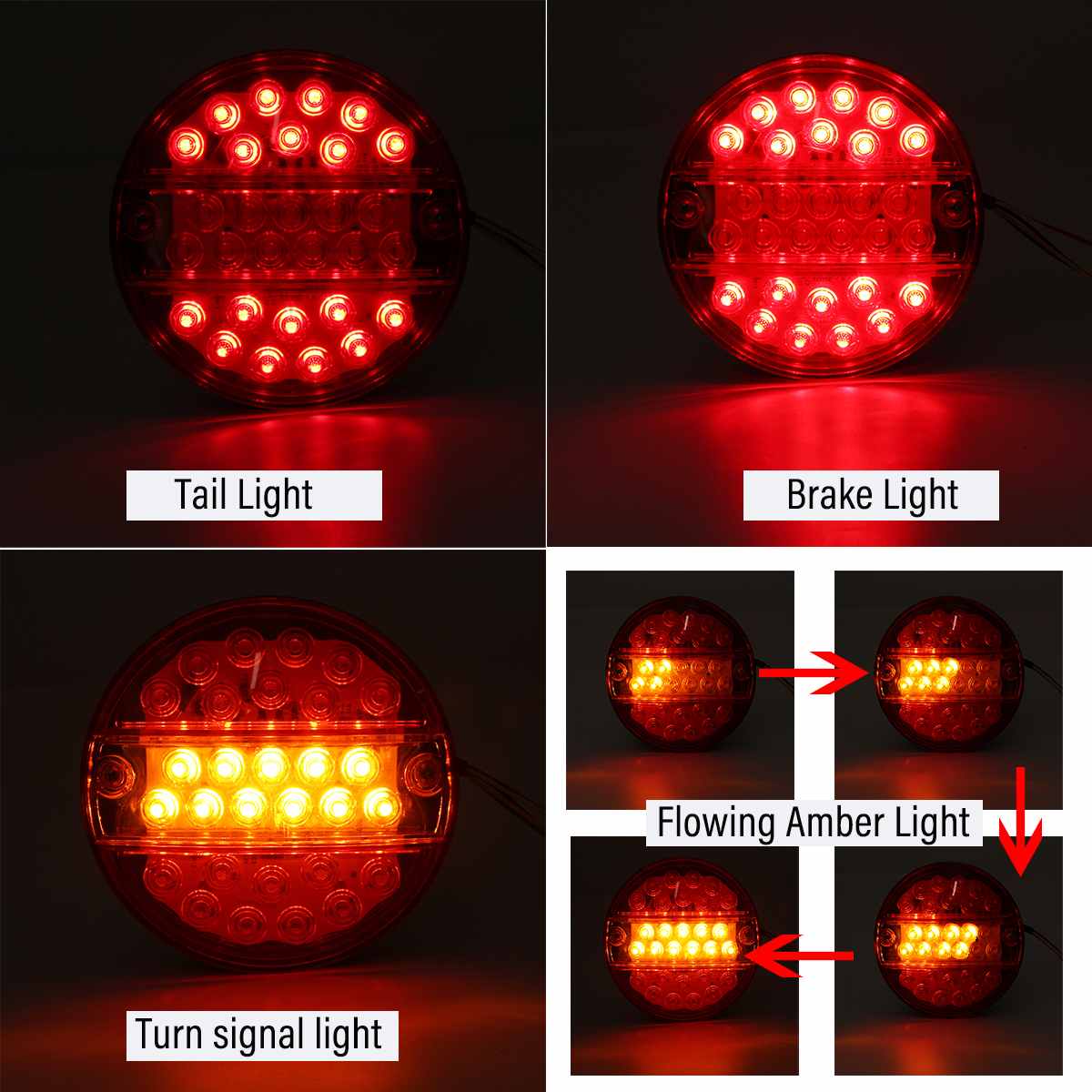 2 stücke 12V 24V Dynamische LED Auto Lkw Rücklicht... – Grandado
