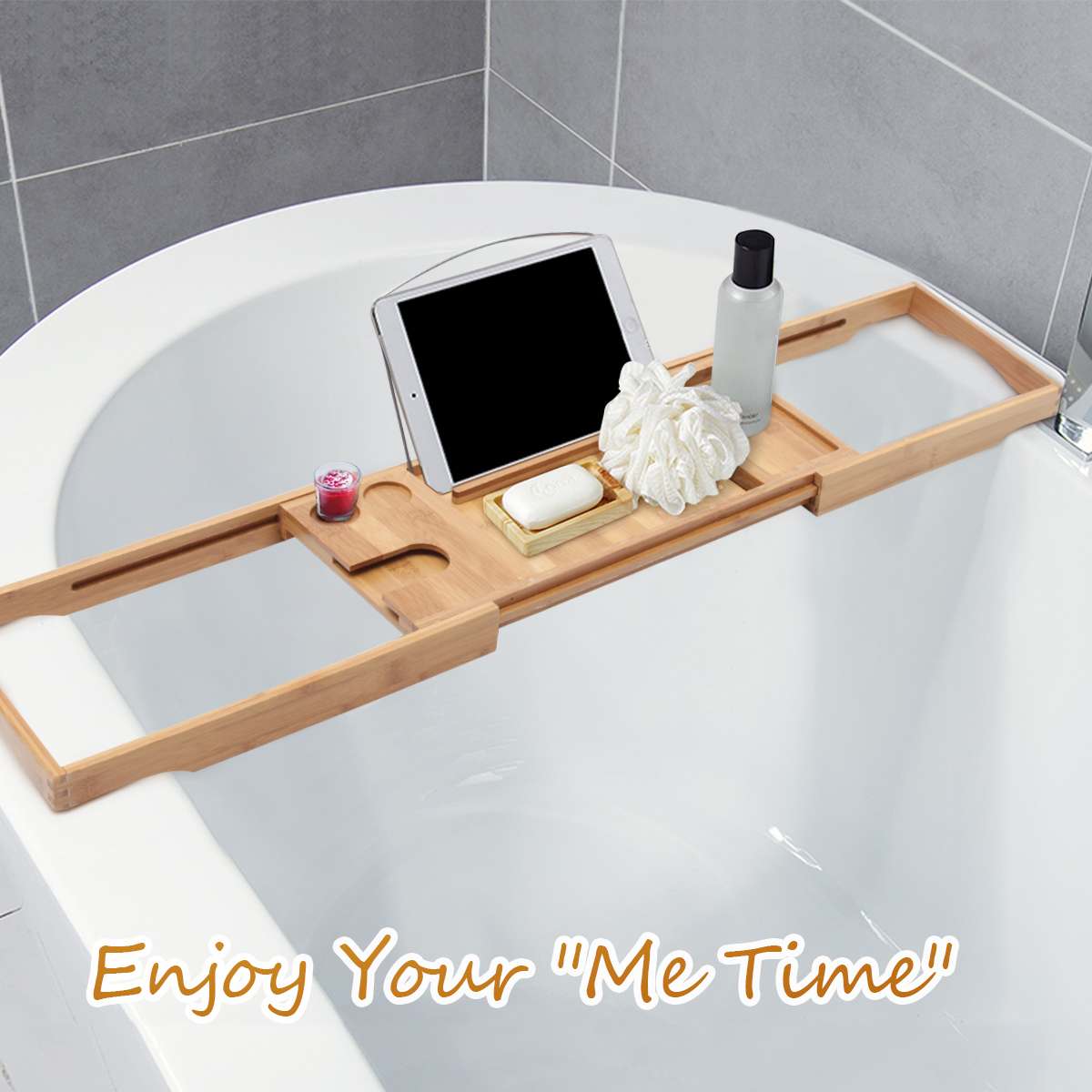 Extendable Bathroom Shelf Bathtub Tray Shower Cadd... – Grandado