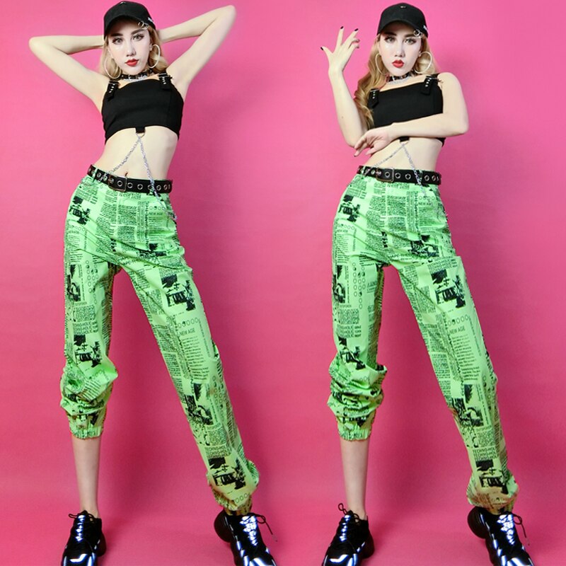Street Dance Costumes Women Hip Hop Clothing Chain... – Grandado