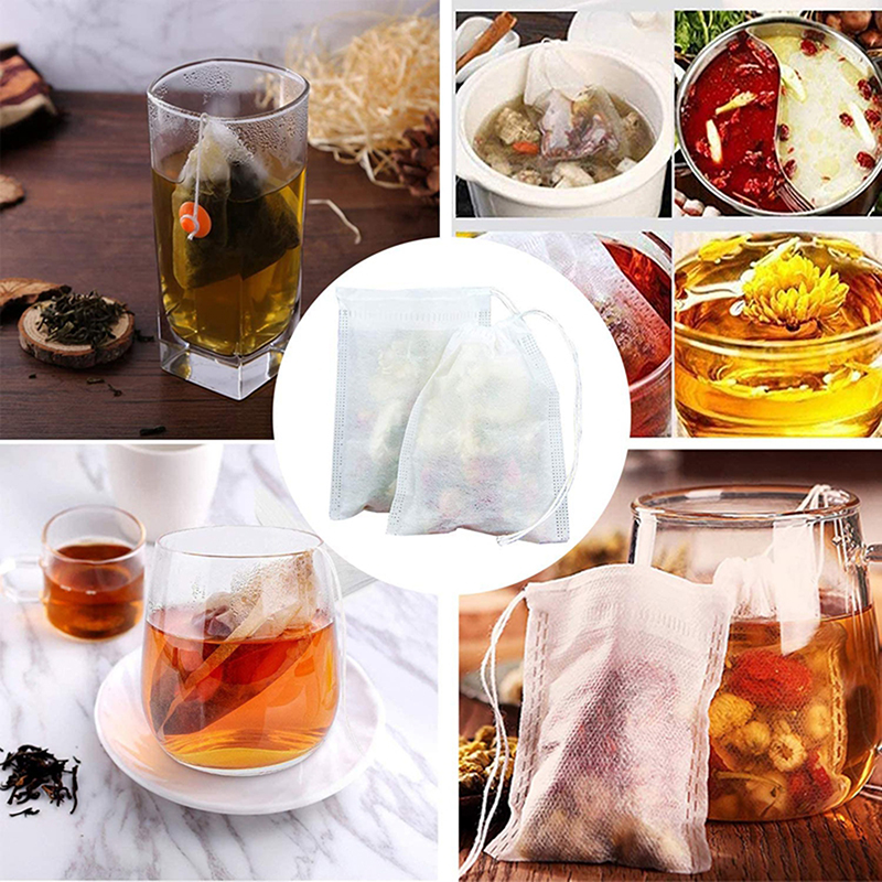 100 Pcs Disposable Tea Bags Filter Bags For Tea In... – Grandado