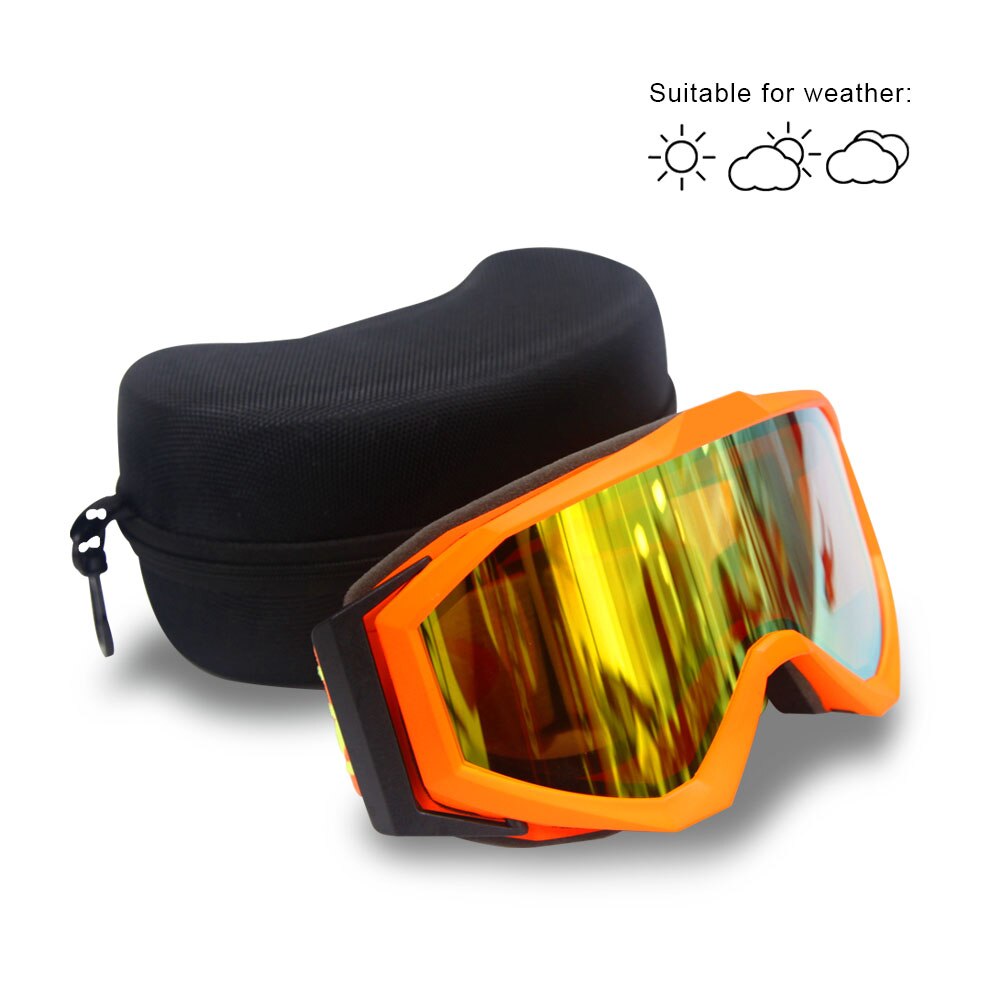 Ski Goggles UV400 Spherical Double Layers With Bor... – Vicedeal