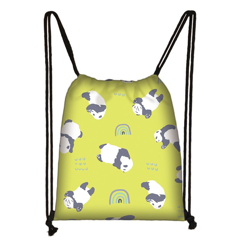 Cartoon Panda Print Drawstring Bag Women Travel Ba... – Vicedeal