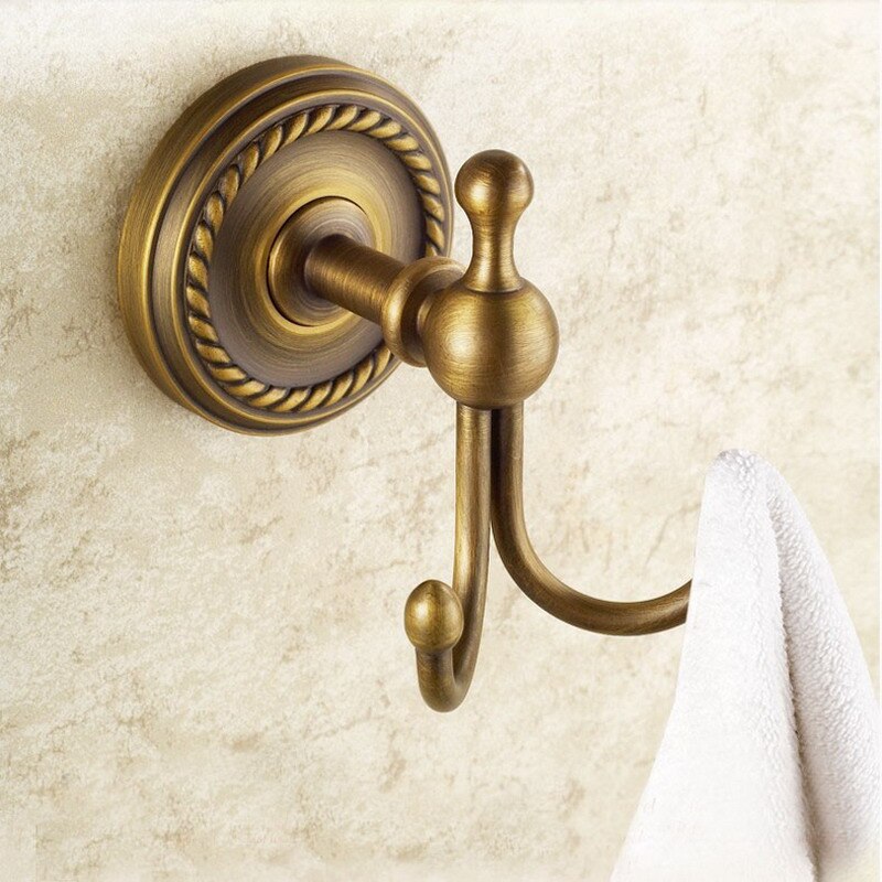 Bathroom Hardware Set Antique Brass Robe Hook Towe... – Vicedeal