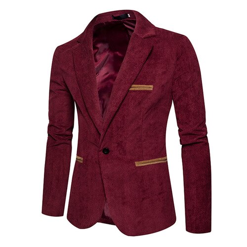 Herfst Zakelijke Mannen Corduroy Blazers Lange Mou... – Vicedeal
