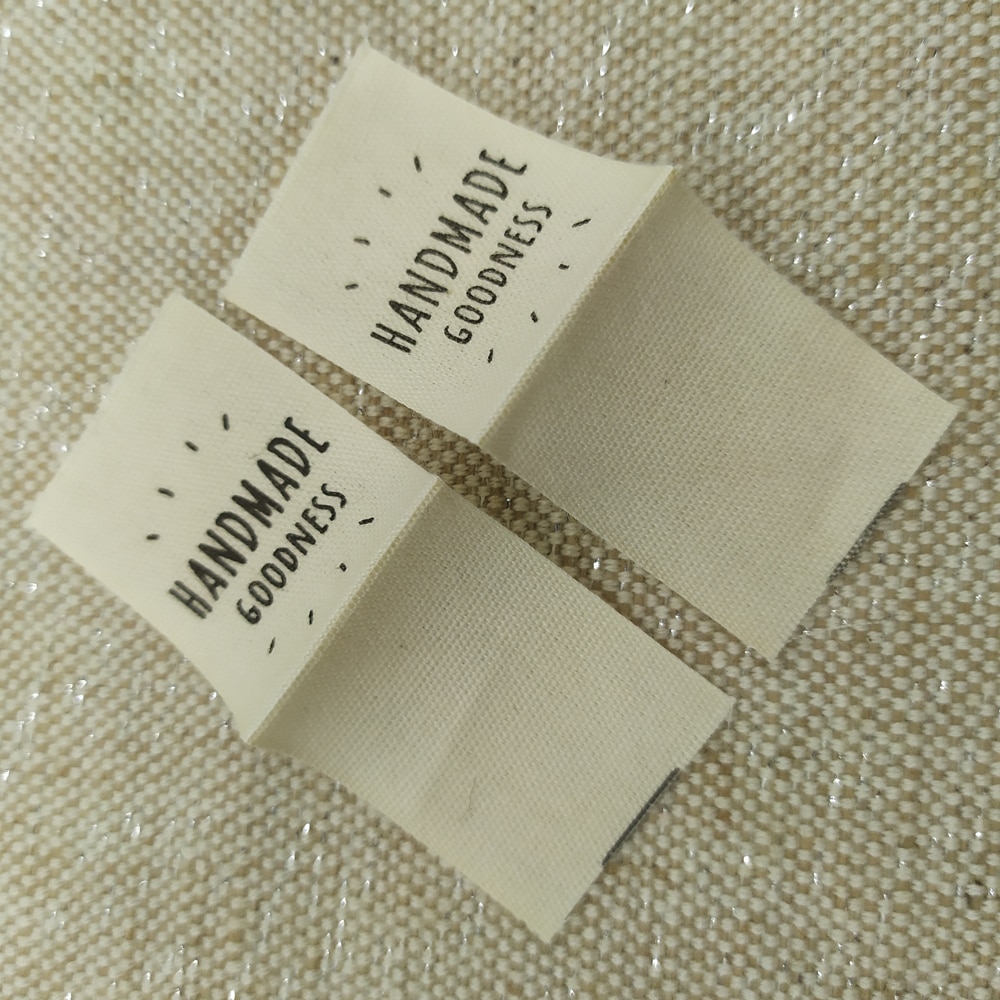 Stock Hand Made Goodness Adhesive Cotton Print Lab... – Vicedeal