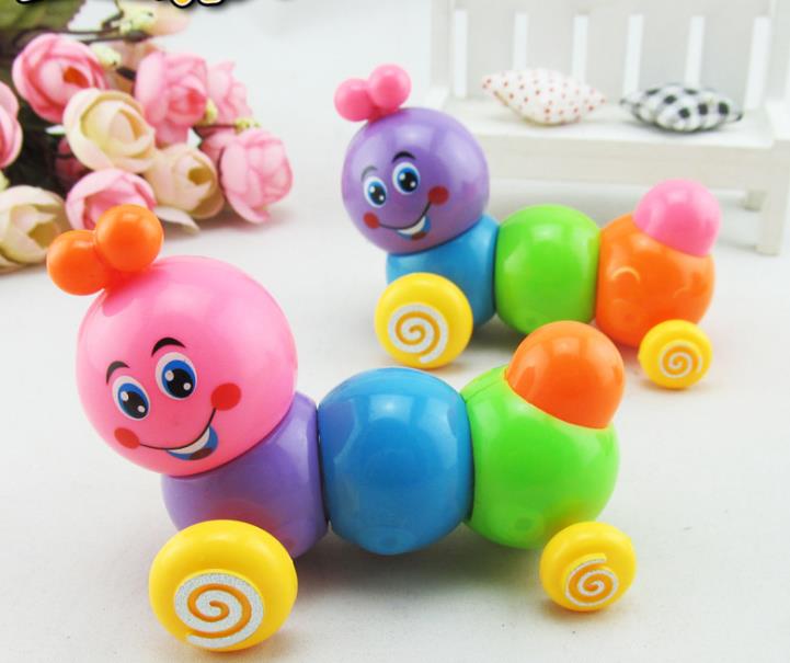 2pcs/lot colour plastic caterpillar wind up toy Cl... – Vicedeal