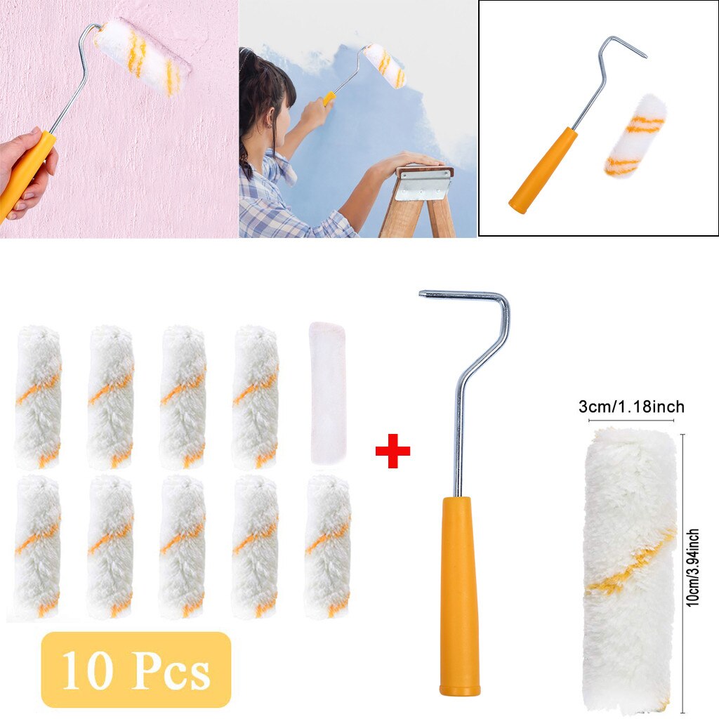 Pack of 10Pcs Mini Foam Paint Roller Sleeves Paint... – Grandado