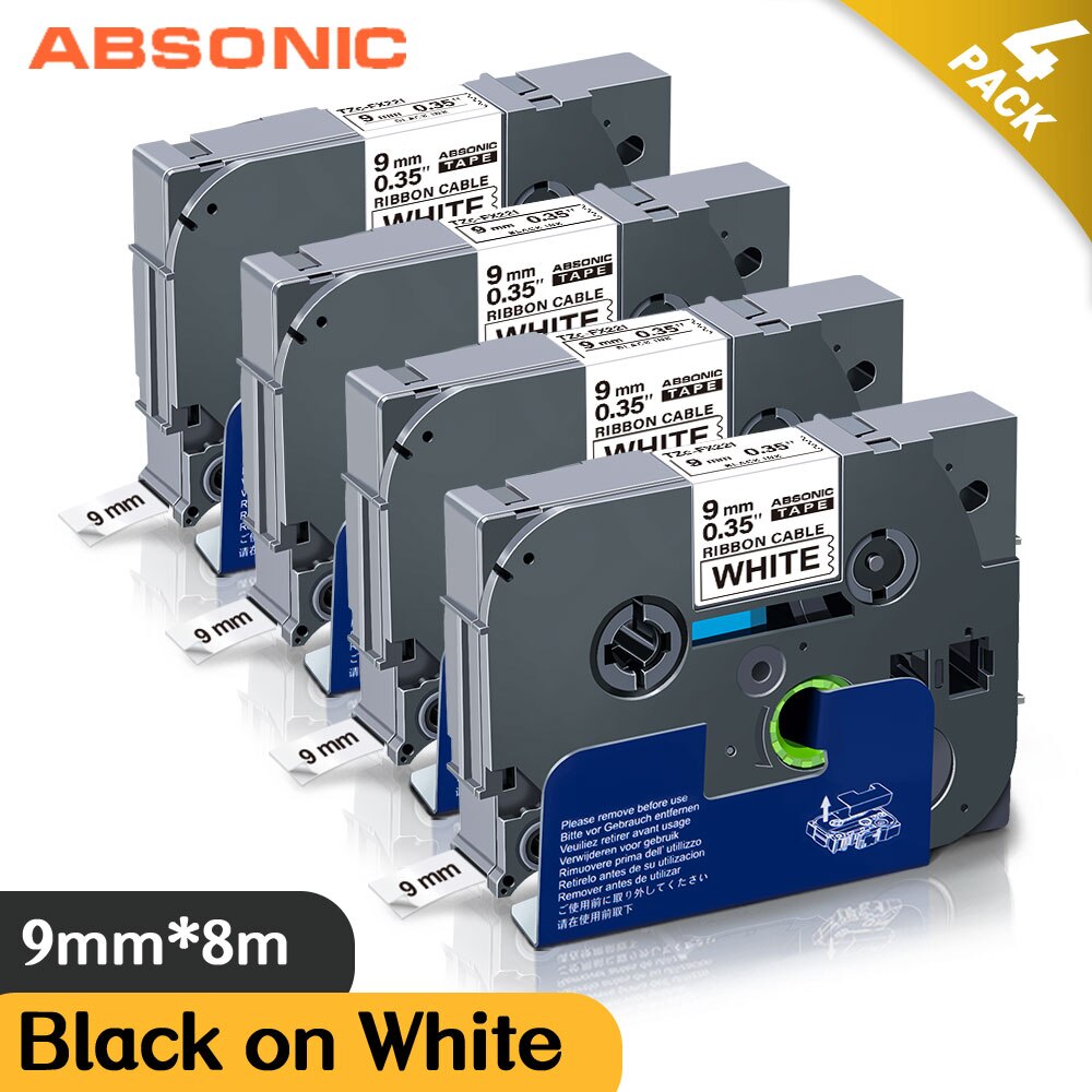 Absonic 4/10PK 9mm Cable Label FX221 for Brother F... – Grandado