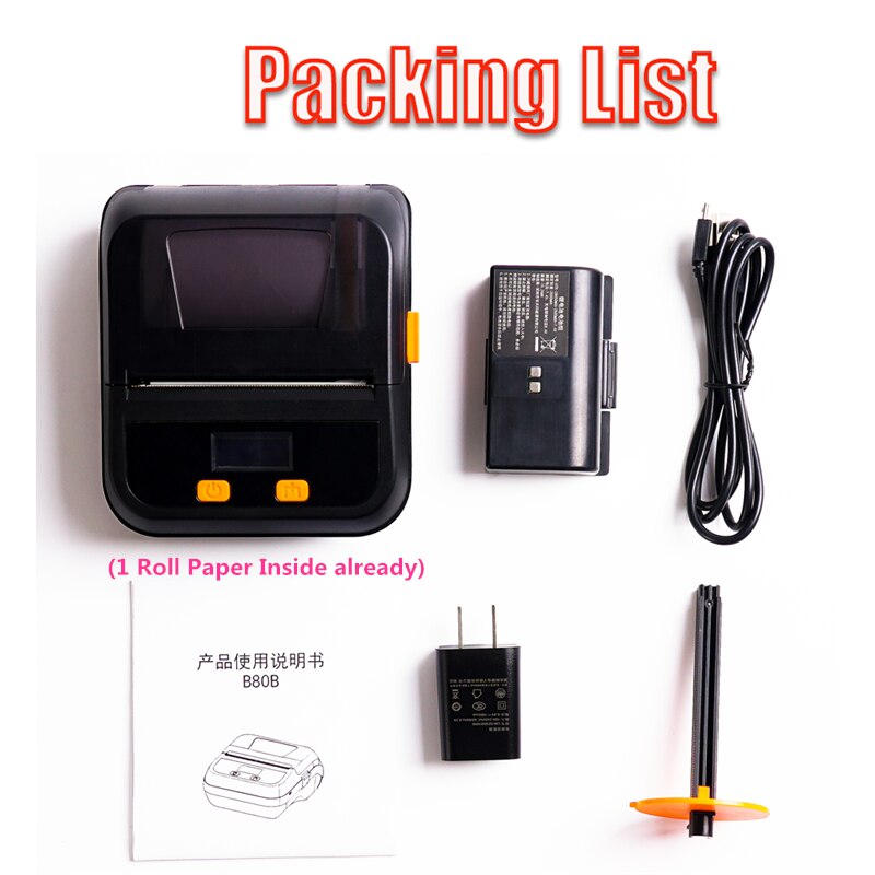 3 Inches 2 in 1 Thermal Label Printer USB 80mm Blu... – Vicedeal