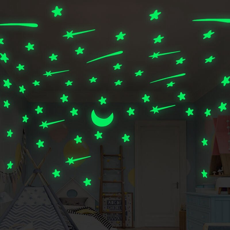 Luminous Wall Stickers Meteor shower Stars Sticker... – Grandado