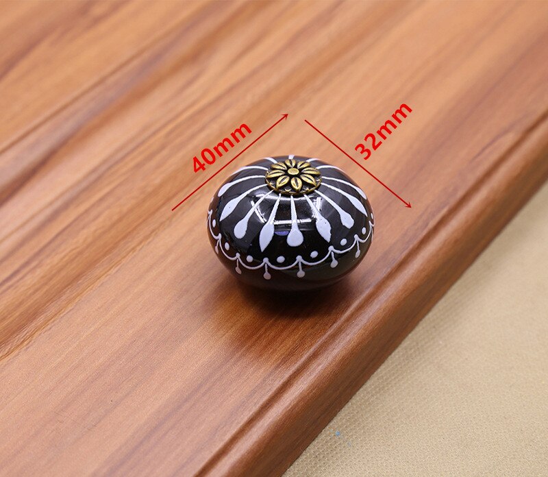 Ceramic hand-painted art handle Cupboard Door Hand... – Grandado