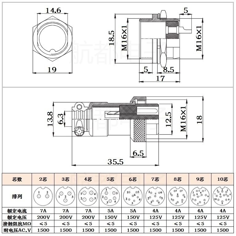 (5 female 5 man = 5 set)/lot Air stekkers 4 core G... – Grandado