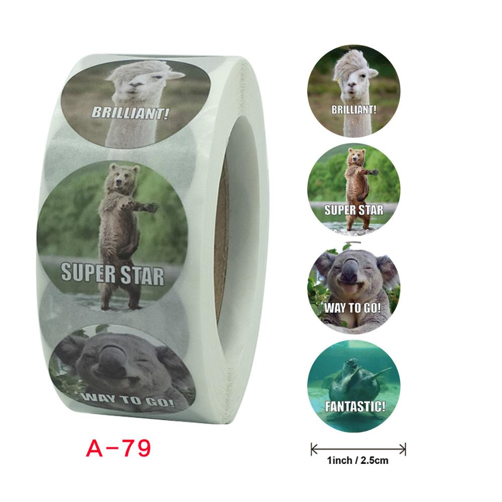 500pcs 1 Inch Cartoon Animal Stickers Reward Stick... – Grandado