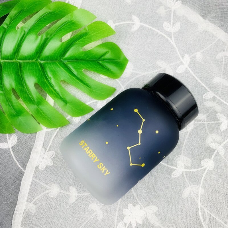 600ml Sky Glass Water Bottle Gradient Color Sport ... – Grandado