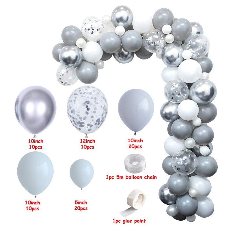112pcs Balloon Garland Arch Kit Pink White Gold La... – Grandado