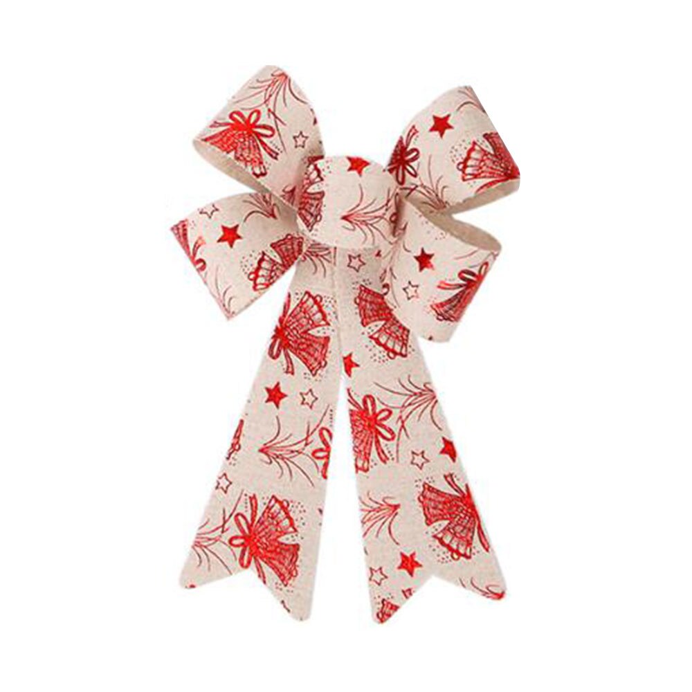 1pc 25cm Christmas Bow Large Snowflakes Striped Pr... – Grandado