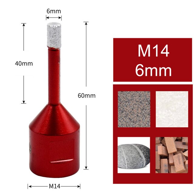 6-68mm M14 Diamond Core Drill Bit Hole Saw Cut Sto... – Grandado