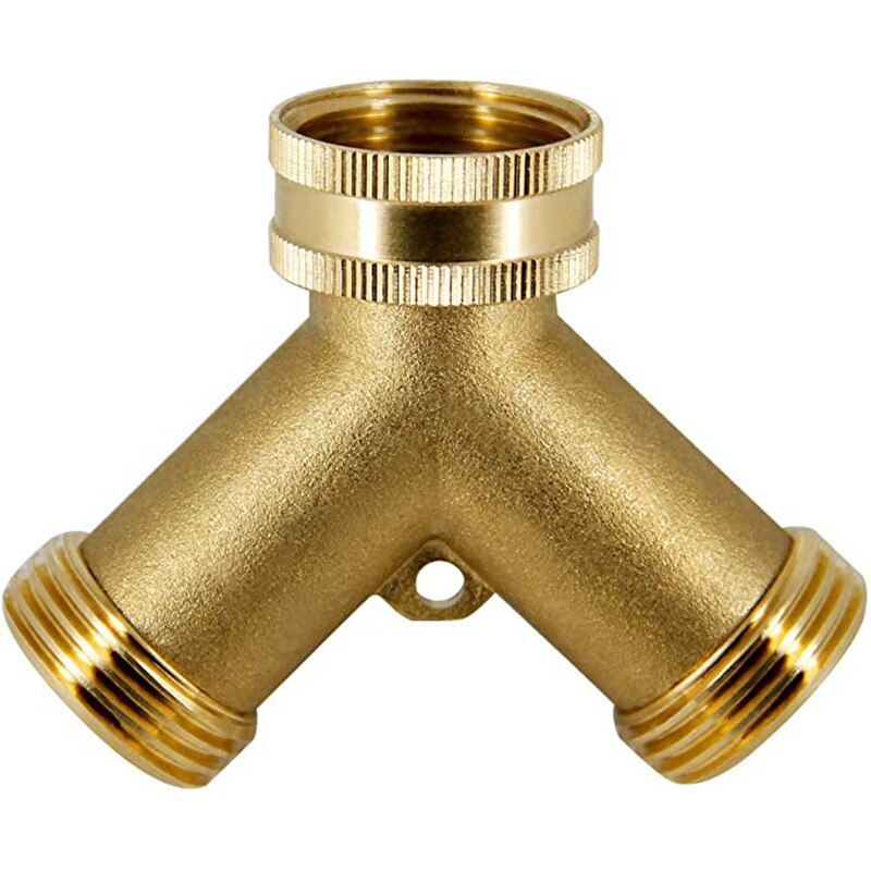 American Garden Two-Way Ball Valve Brass Hose Spli... – Grandado