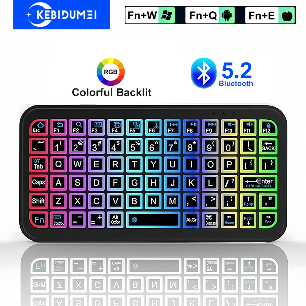 Bluetooth 5.2 Keyboard RGB Backlit Keyboard Ultra-... – Grandado