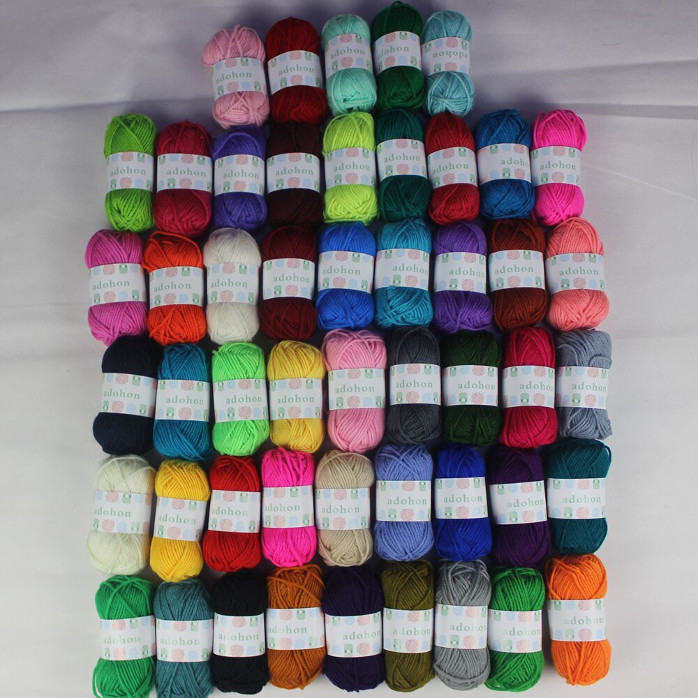 Adohon 25g 43 yard Acrylic Yarn Assorted Colors Sk... – Grandado