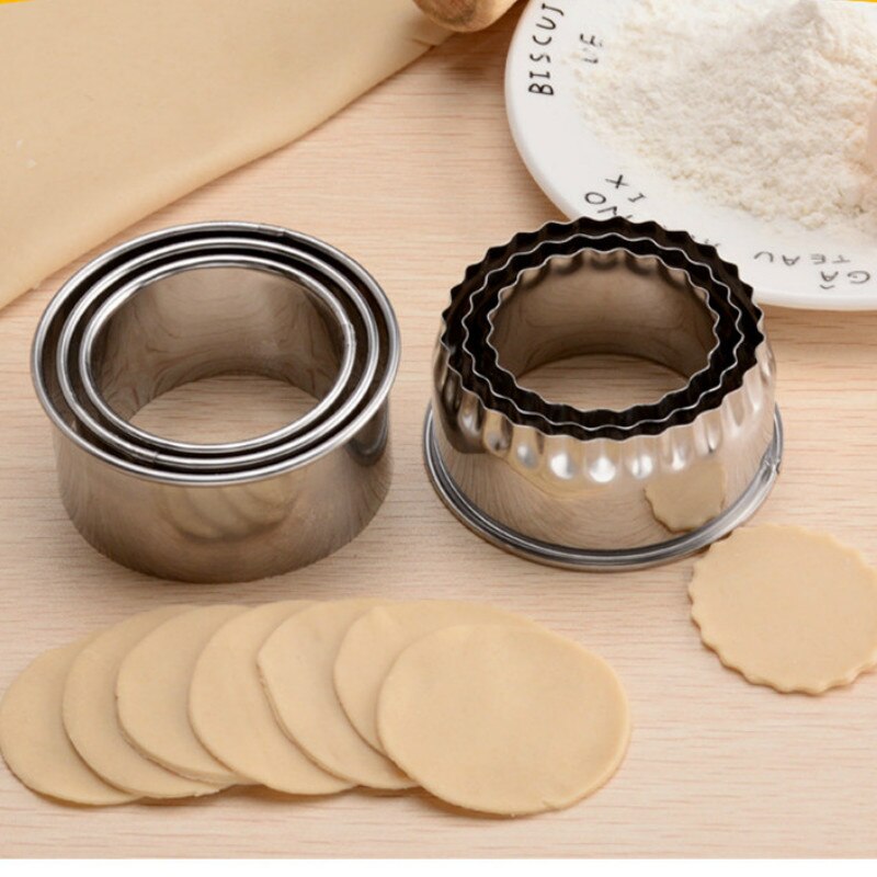 3 Pcs Dumplings Mold Koken Ronde Bloem Rvs Cake Ko... – Grandado
