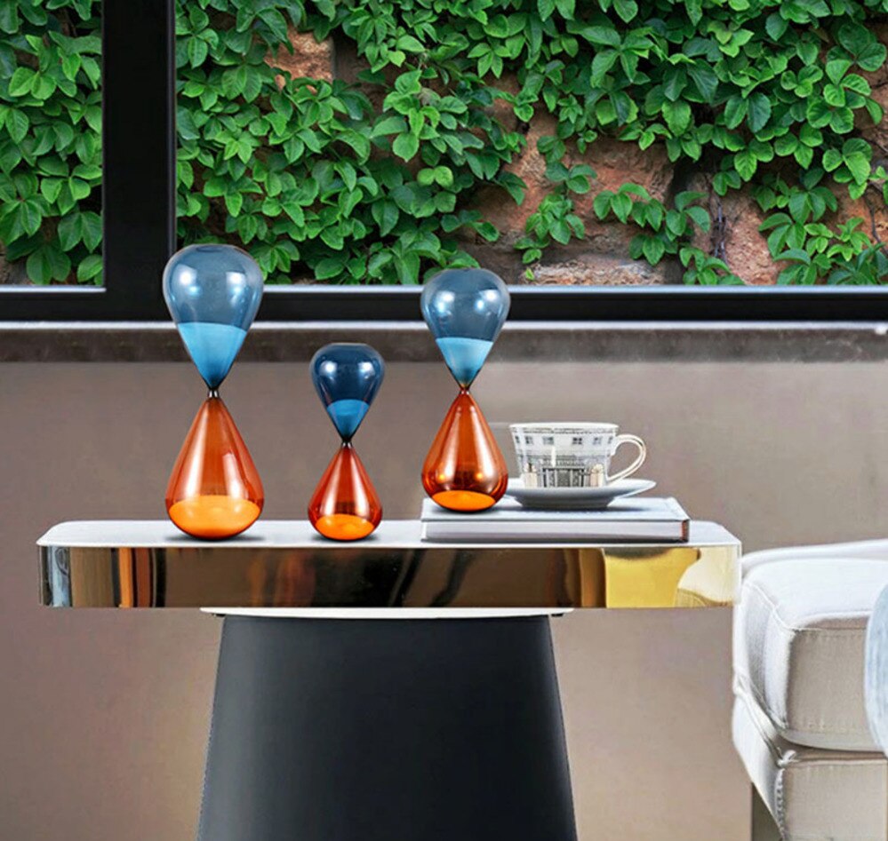 Colorful Sandglass Bicolor Glass Hourglass Desk Or... – Grandado