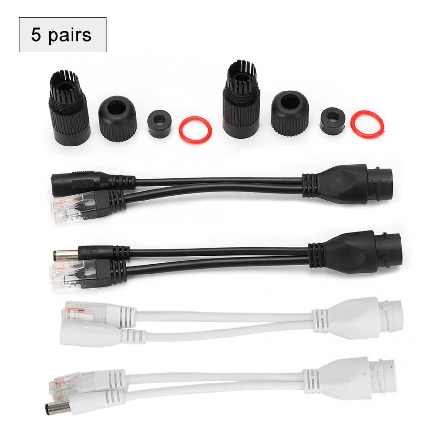 5 Pairs Ethernet POE Splitter Adapter Injector DC1... – Grandado