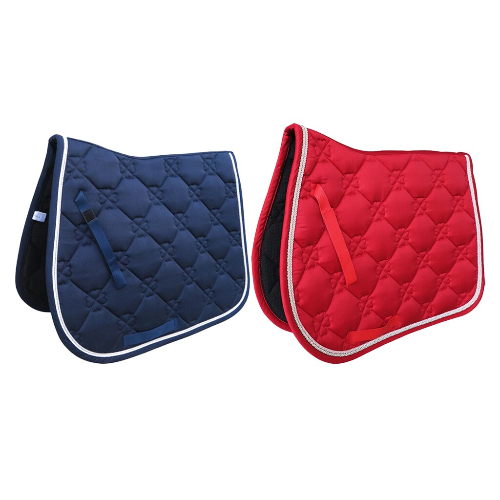 2Pc Soft Quilted Cotton Comfort English Saddle Pad... – Grandado