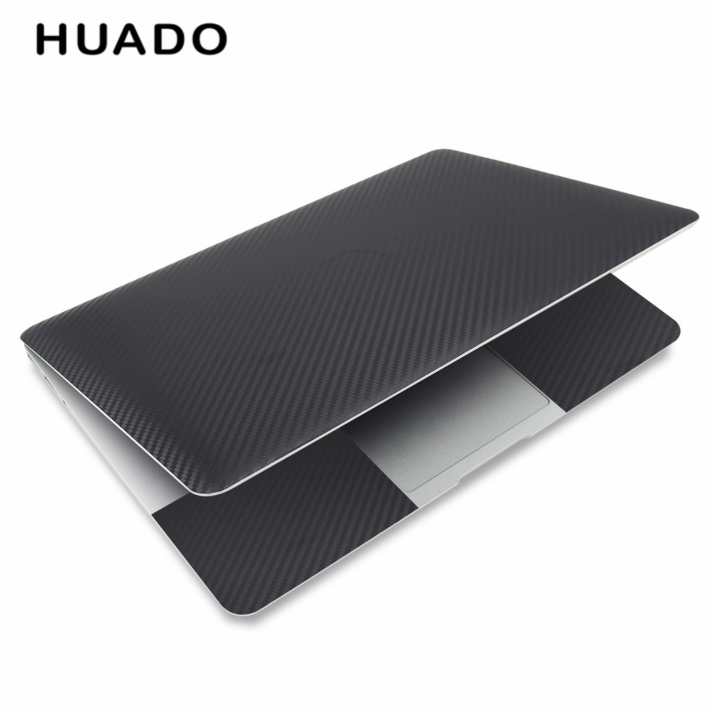Black 3D carbon fibre laptop skin sticker 15.6 vin... – Grandado