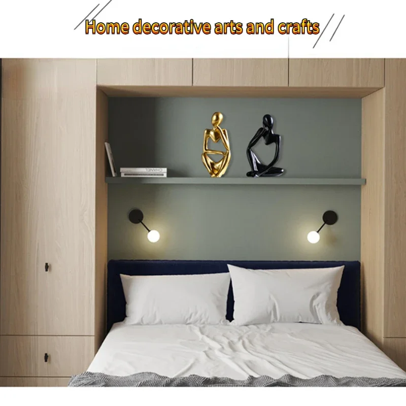 Sand Color The Thinker Abstract Statues Sculptures... – Grandado