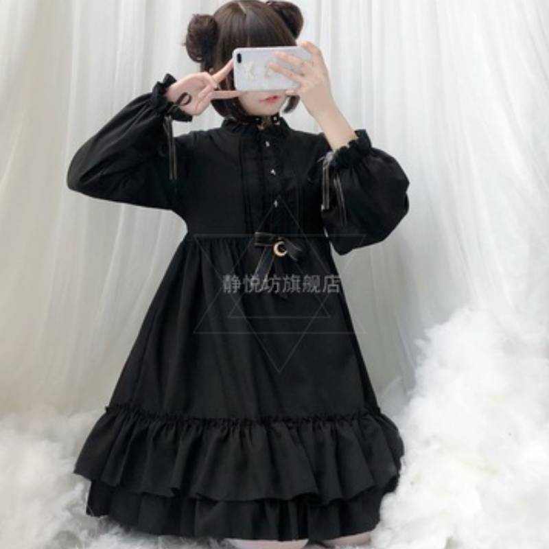 Japanese Soft Sister Lolita Dress Dark Vintage Cas... – Grandado